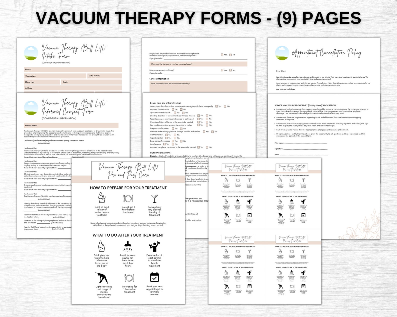 Editable Body Contouring Consent Forms Body Sculpting Vacuum - Etsy