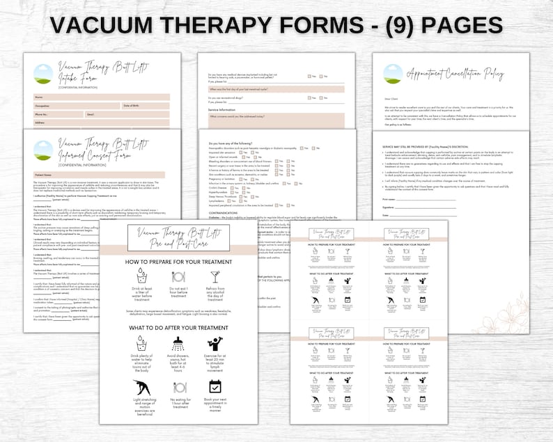 Editable Body Contouring Consent Forms Body Sculpting Vacuum - Etsy
