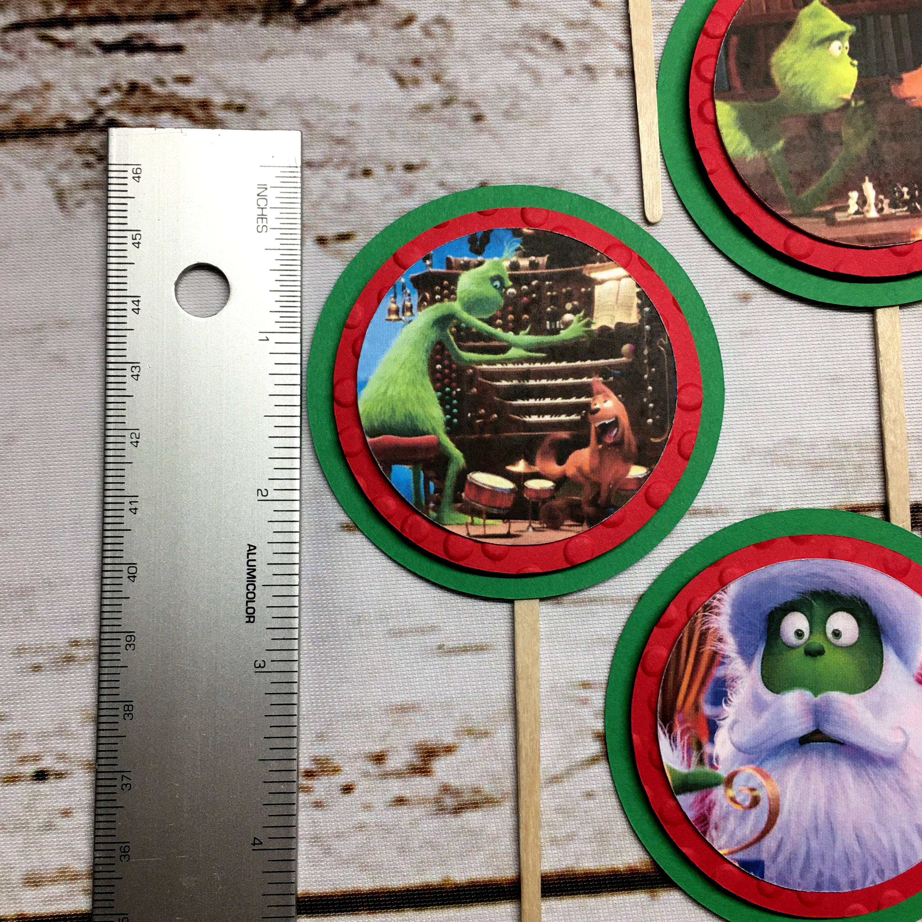 Grinch Party Grinch Cupcake Toppers | Etsy