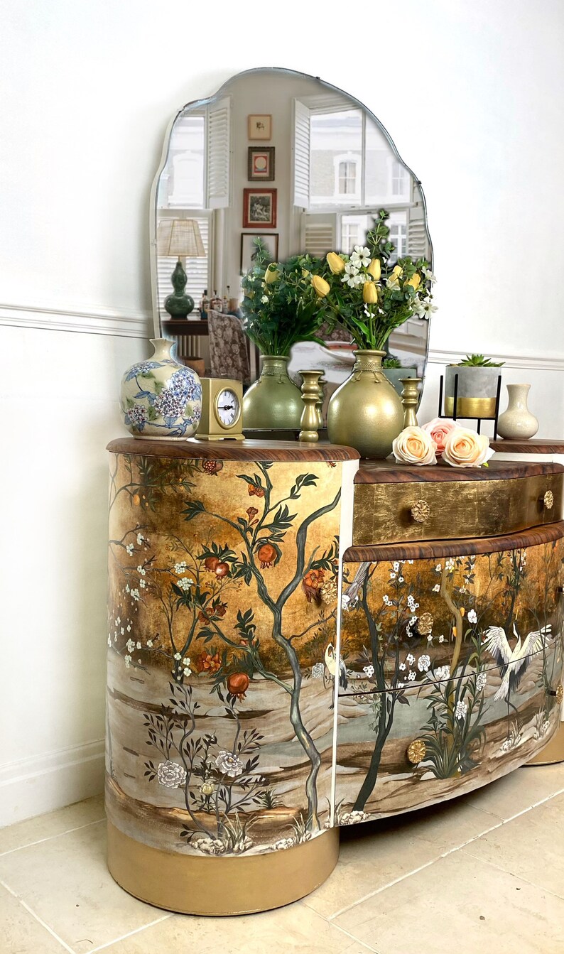 SOLD: Made to Order Upcycled Decoupaged Vintage Dressing - Etsy