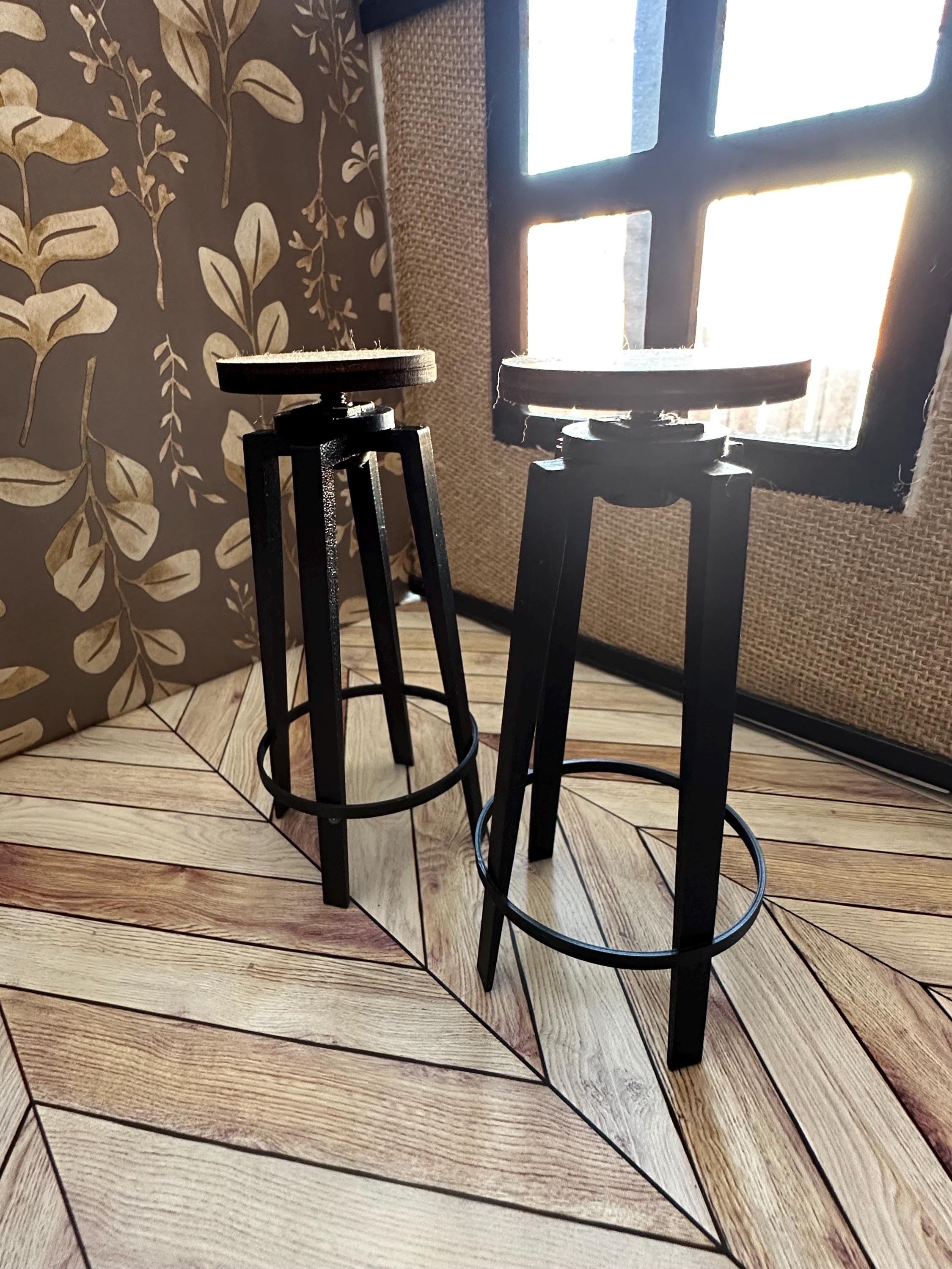 1:6 Scale Modern Bar/cafe Stools And/or Table - Black or White Base ...