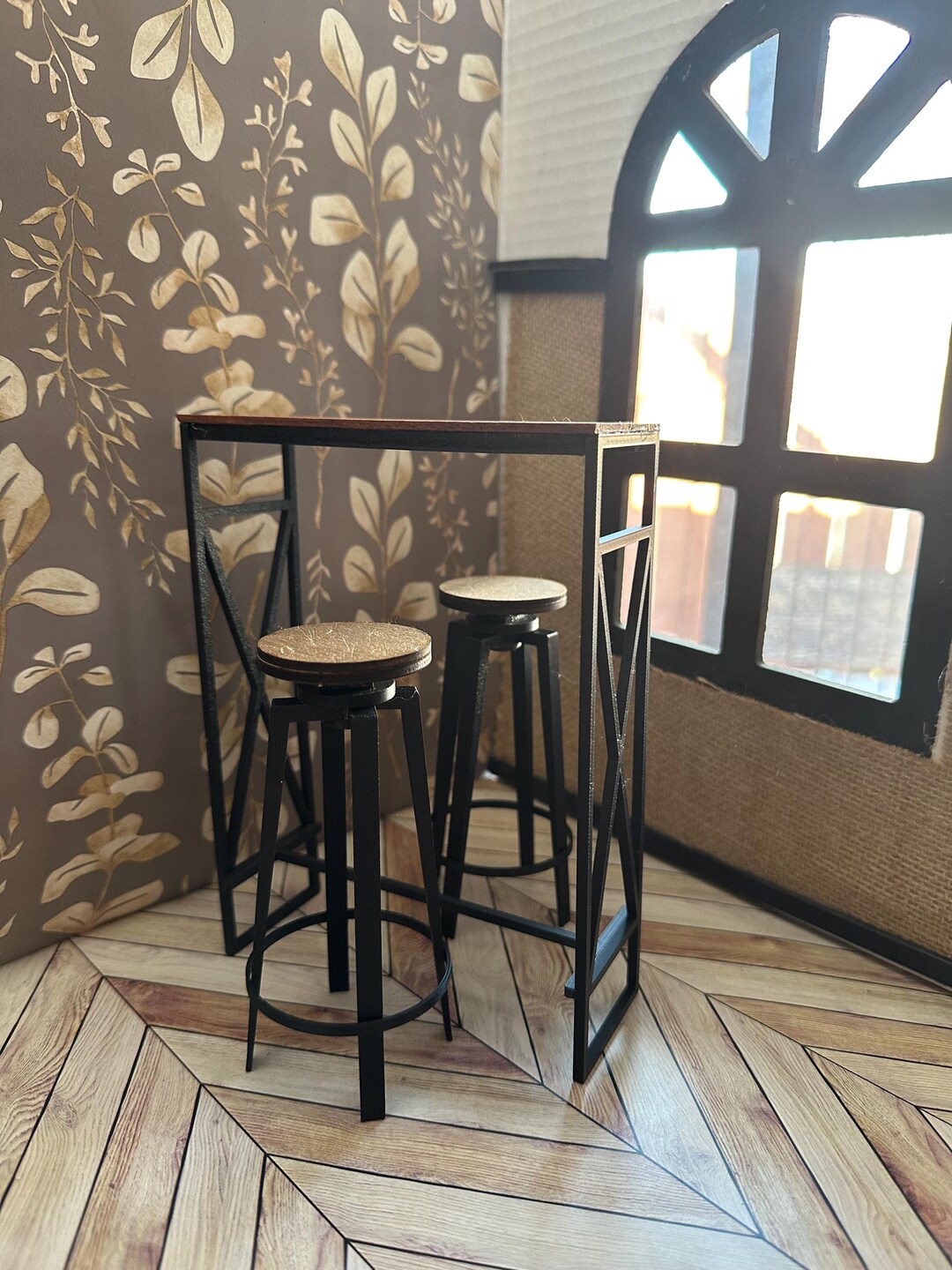 1:6 Scale Modern Bar/cafe Stools And/or Table - Black or White Base ...