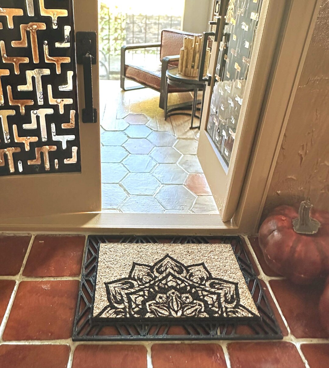 Miniature Dollhouse Doormat Set - Custom Tray + Cork Mat Design | 1:12 ...