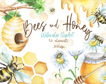 Bee Watercolor | Etsy