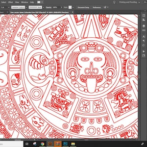 Wall Panel aztec Calendar. Vector Dxf, Cdr,svg, for CNC, Vector File ...