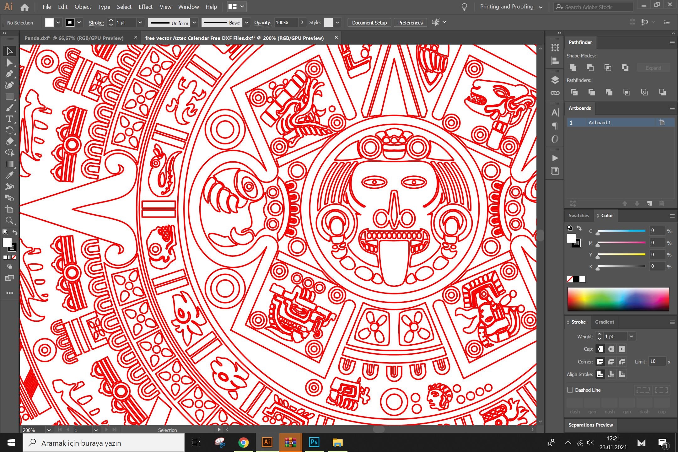 Wall Panel aztec Calendar. Vector Dxf Cdrsvg - Etsy Canada