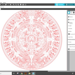 Wall Panel aztec Calendar. Vector Dxf, Cdr,svg, for CNC, Vector File ...