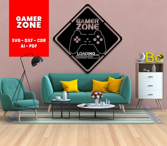 Gamer Zone Sign Perfect SVG DXF File Amazing Wall Decor Vector - Etsy ...