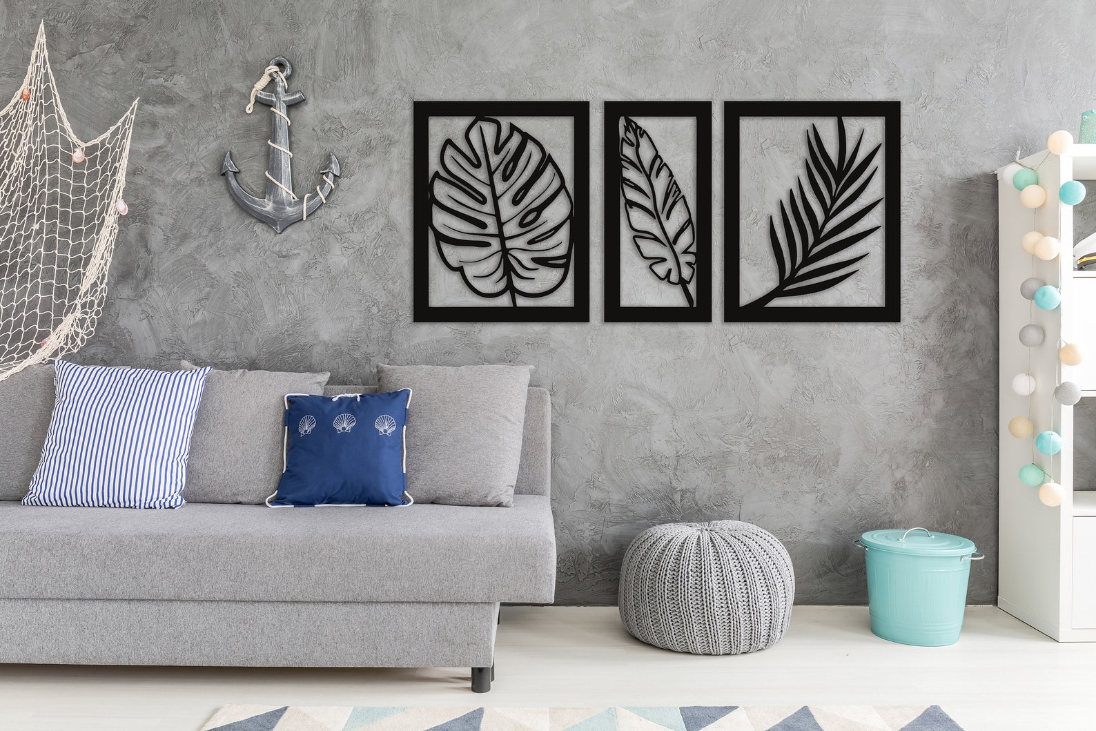 Wall Panel 3 Leaf With Frame . Vector Dxf | Etsy