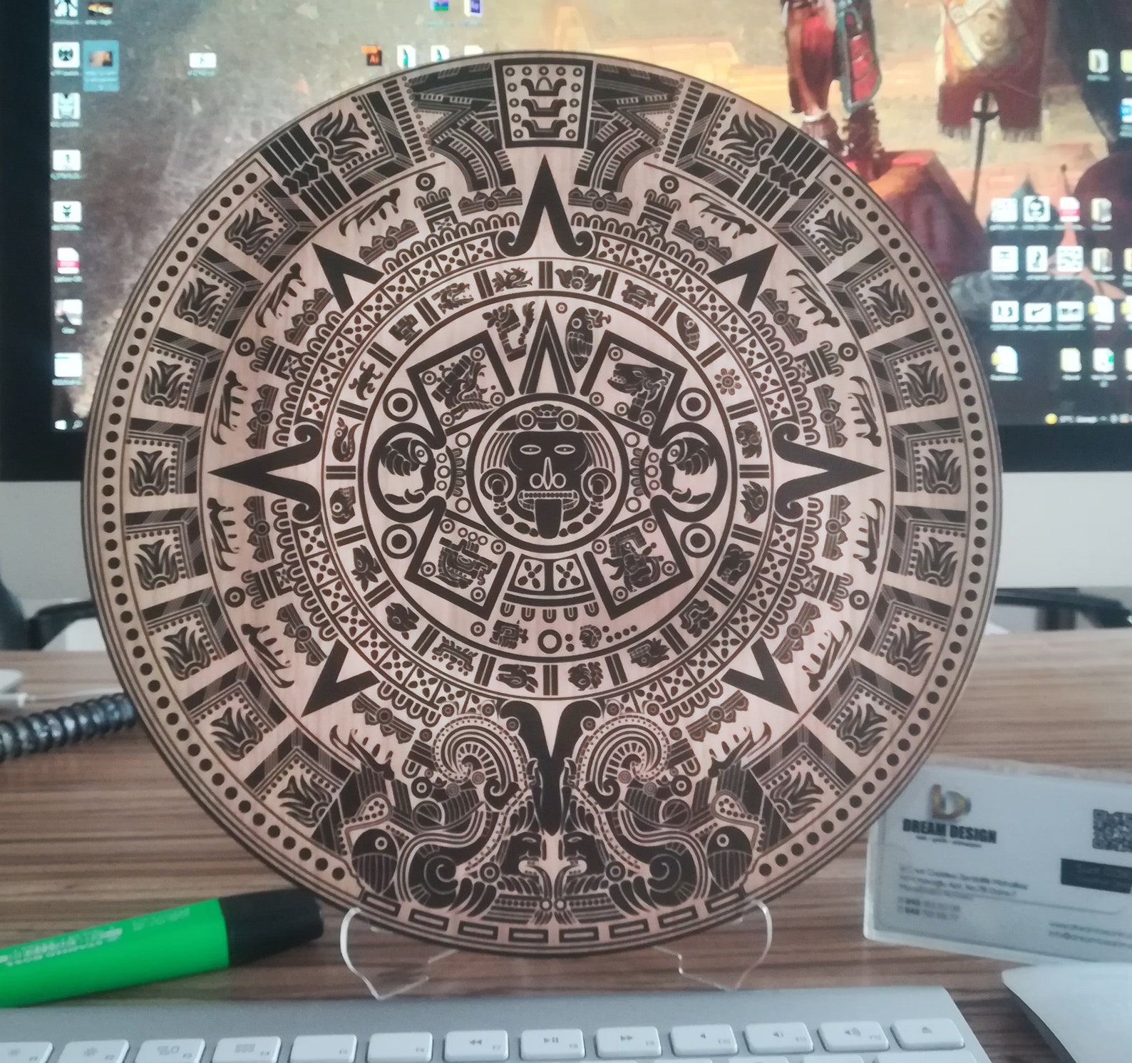 Wall Panel aztec Calendar. Vector Dxf Cdrsvg - Etsy Canada