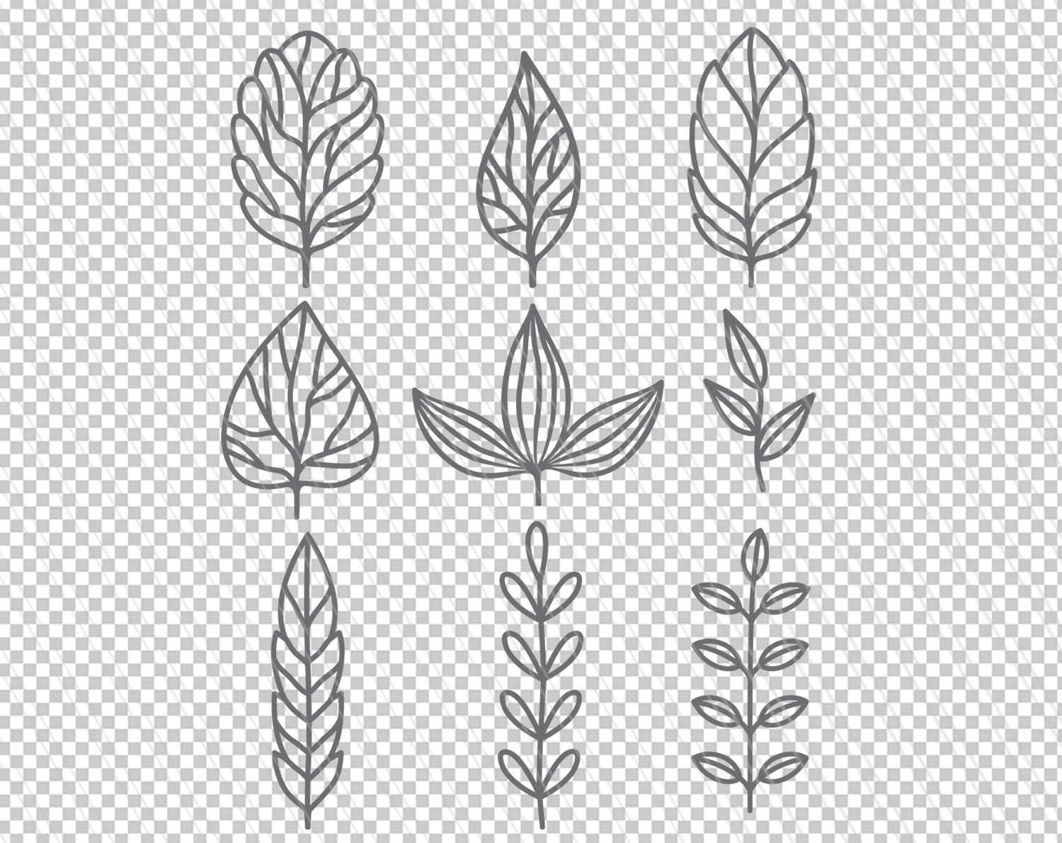 Leaves svg Leaf svg Leaves design template Plants svg | Etsy