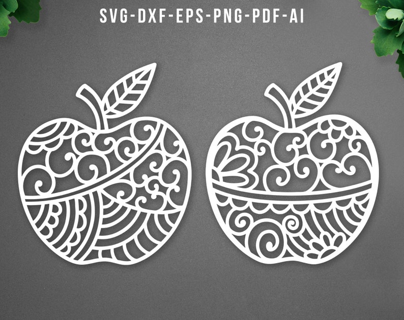 Apple Svg Apple Mandala Svg Apple Clipartmandala Svg | Etsy