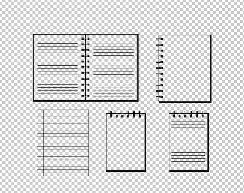 Notebook Paper Svg Notebook Sheet Svg Cutting Files School - Etsy