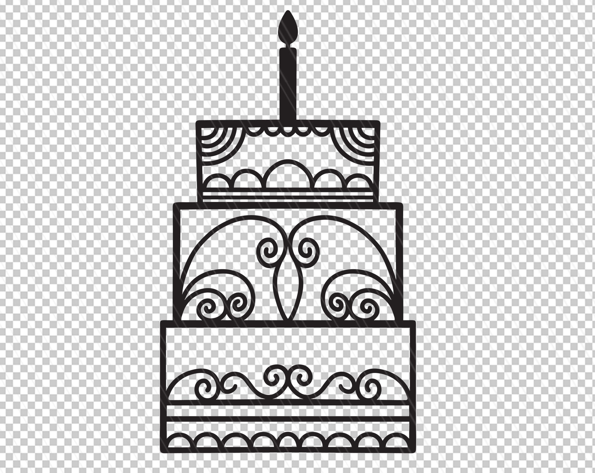 Cake Svg Birthday Svg Birthday Cake Svg Cake Design Cake - Etsy