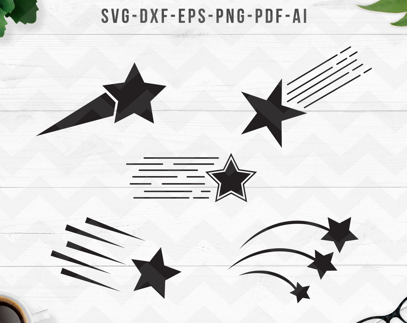 Sterne svg, Sternschnuppen svg, fallende Sterne svg, Stern vektor ...