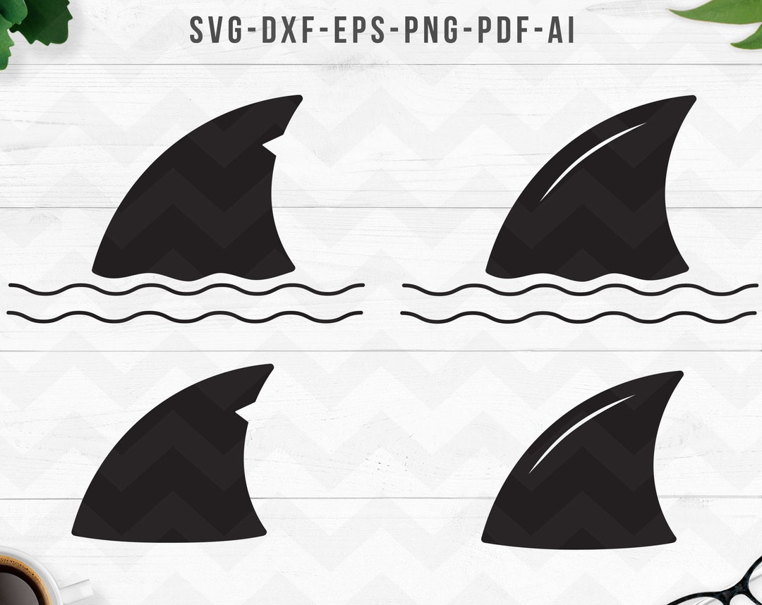 Shark Fin SVG, Shark Fin Cut Files, Shark Vector Files, Shark Fin Clip ...