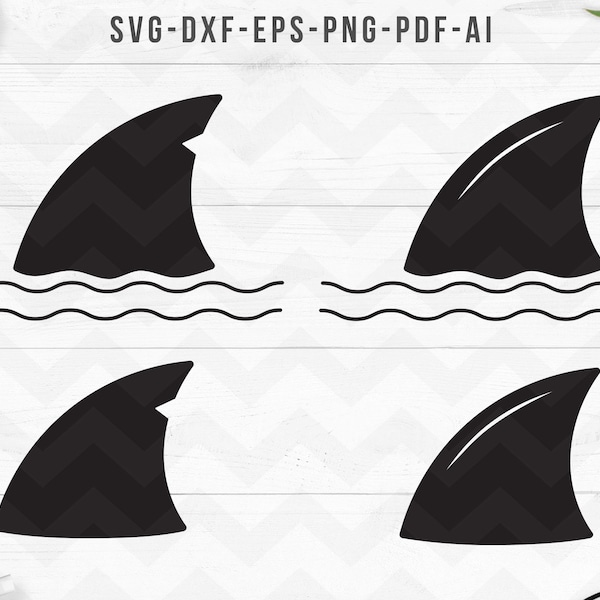 Shark Fin Svg - Etsy