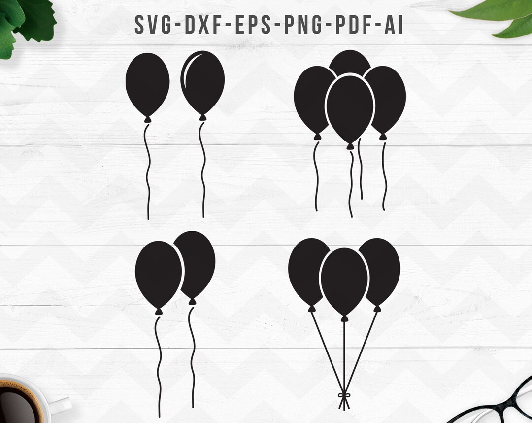 Balloons Svg, Balloons Dxf, Balloons Vector, Balloons Silhoette Cut ...