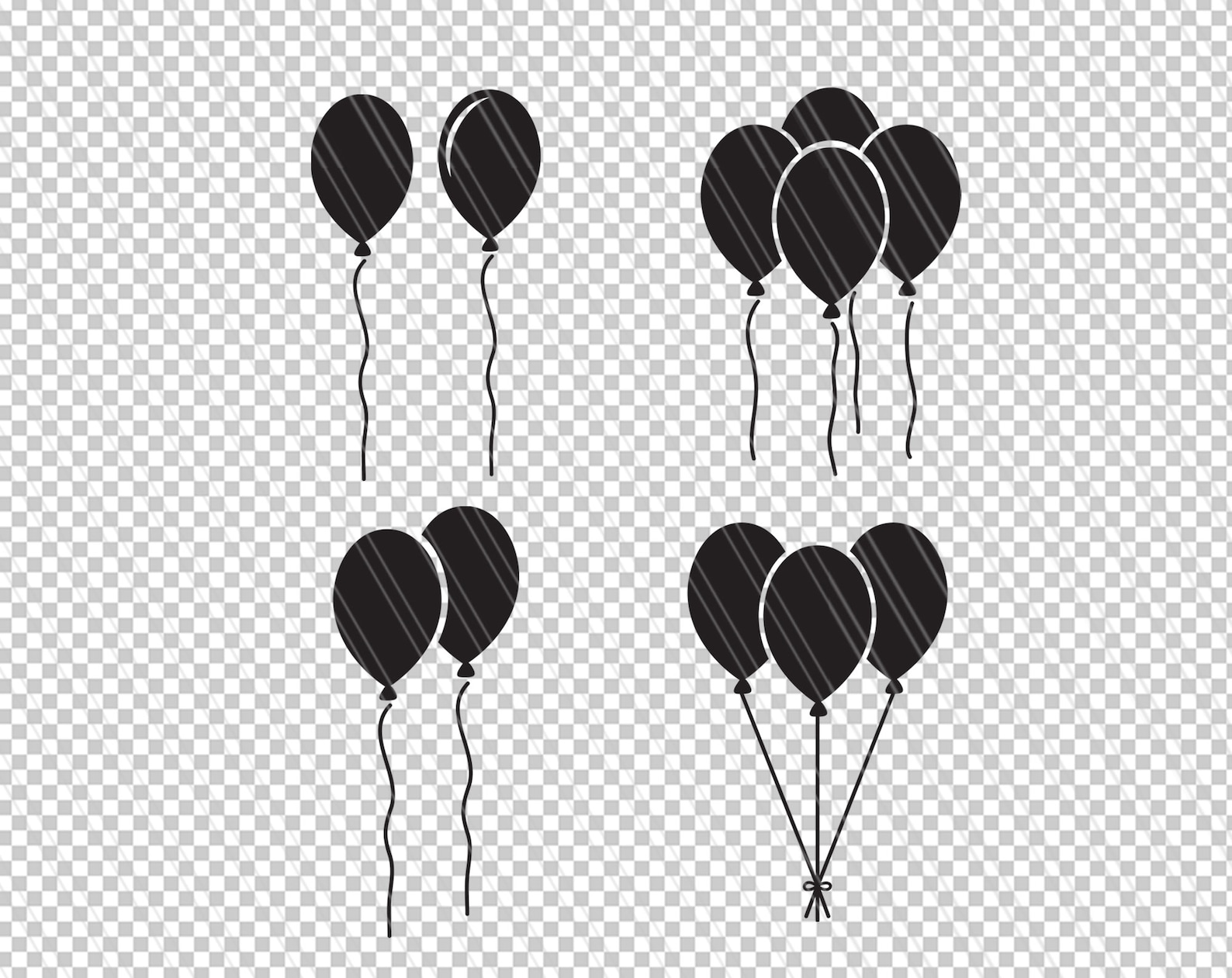 Balloons Svg, Balloons Dxf, Balloons Vector, Balloons Silhoette Cut ...