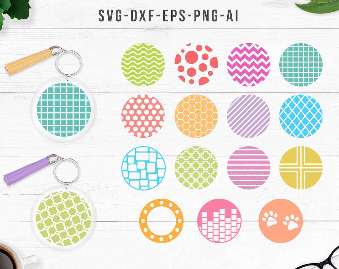 Circle Patterns, Key Chain Svg, Keychain Patterns Svg, Keyring Patterns ...