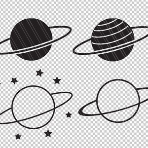 Planet Svg, Simple Planet Clipart, Outer Space Svg, Moon Saturn Svg ...
