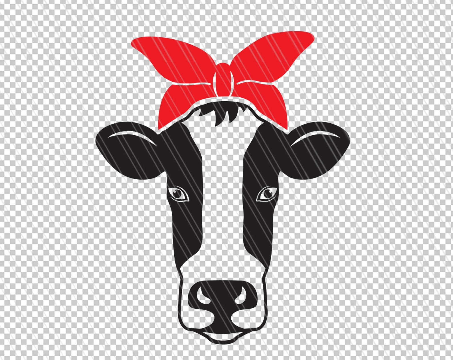 Heifer Cow With Bandana Svg Cow Svg Farm Svg Cow Face Head - Etsy