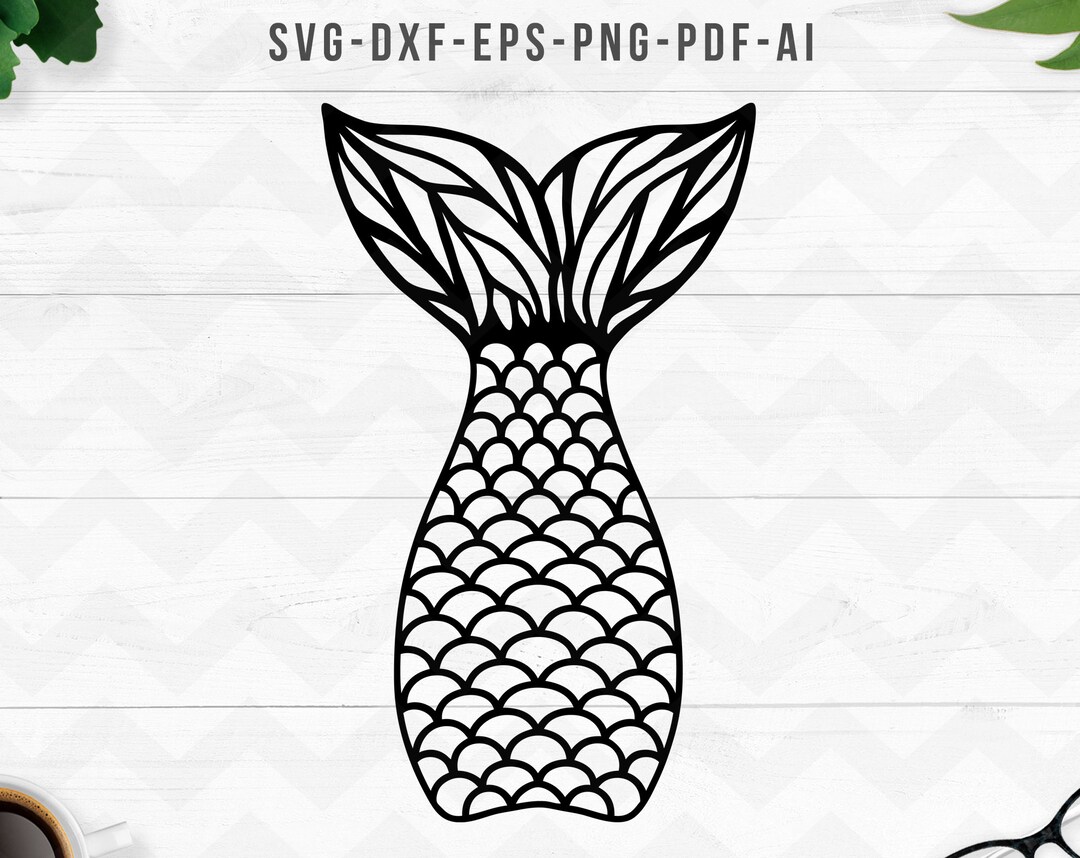 Mermaid Tail Svg, Mermaid Tail Papercut Template, Mermaid Clipart ...