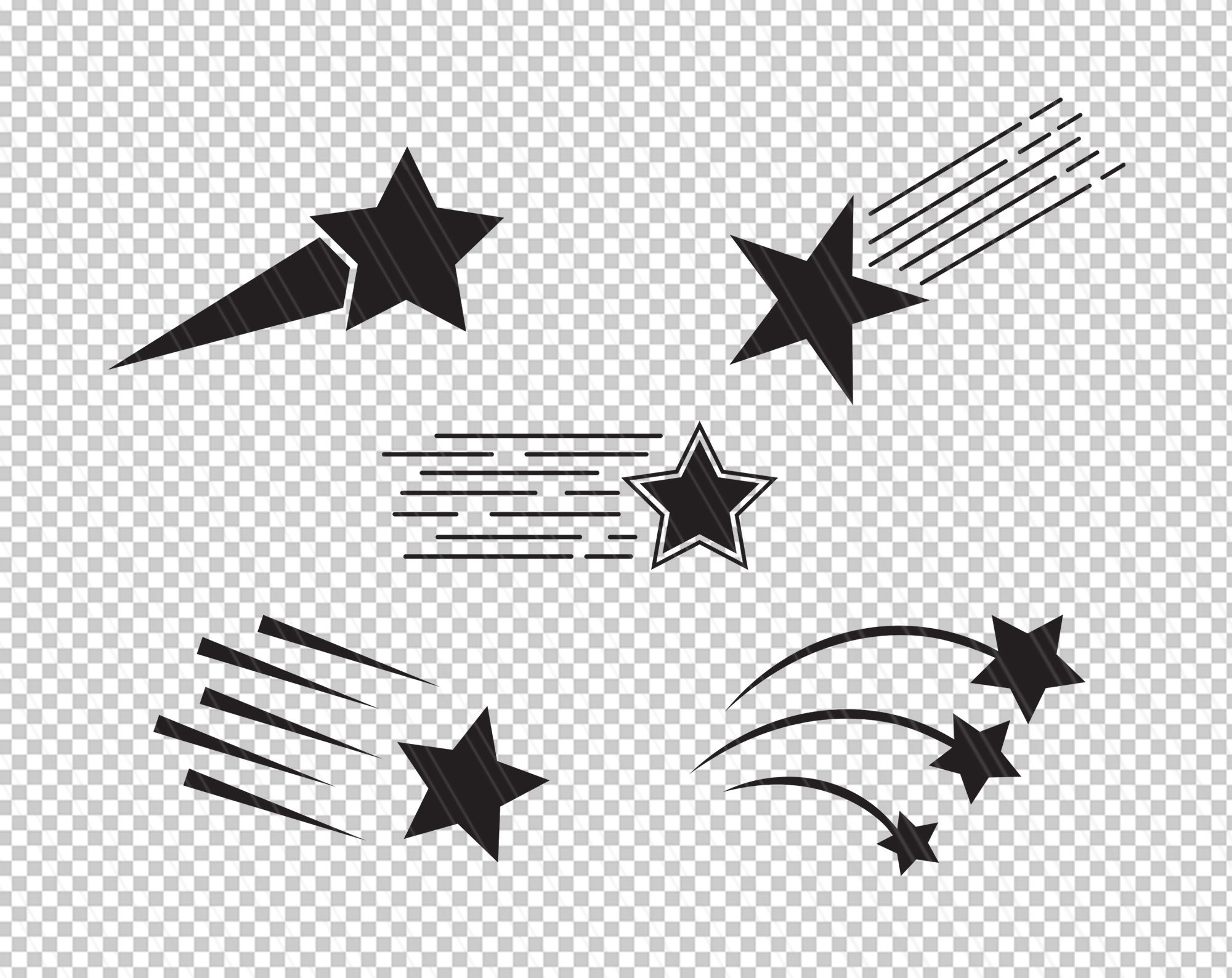 Stars Svg Shooting Star Svg Falling Stars Svg Star Vector - Etsy