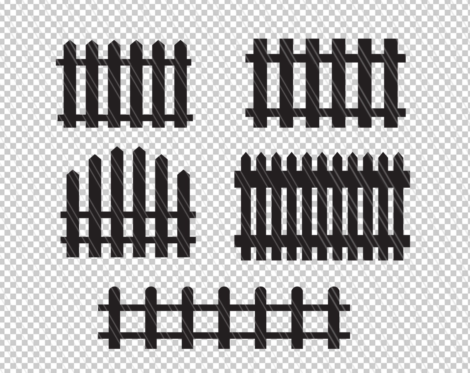 Fence SVG, Garden Fence Svg, Outdoor Fence Svg Clipart, Picket Fence ...