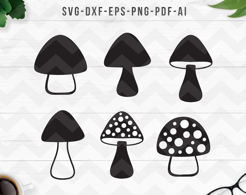 Mushroom Svg Mushroom Vector Mushroom Clipart Fungus Svg | Etsy
