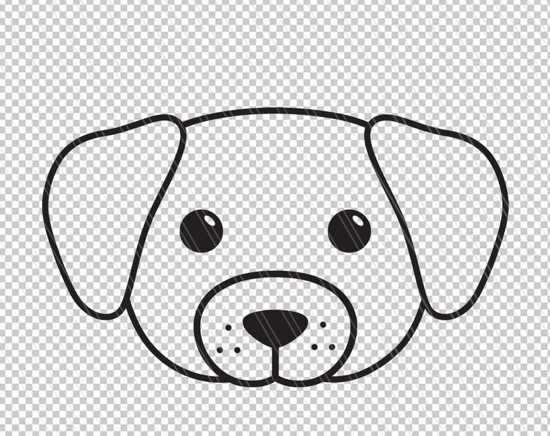 Dog Face Svg Dog Svg Cute Dog Face Svg Puppy Face Clipart | Etsy