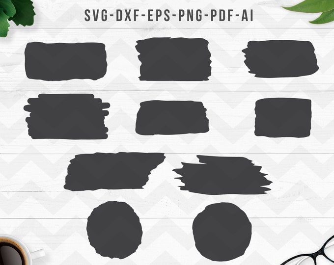 Paint Brush Strokes SVG | Bookmark SVG | Hand Drawn Stroke SVG | Paint ...