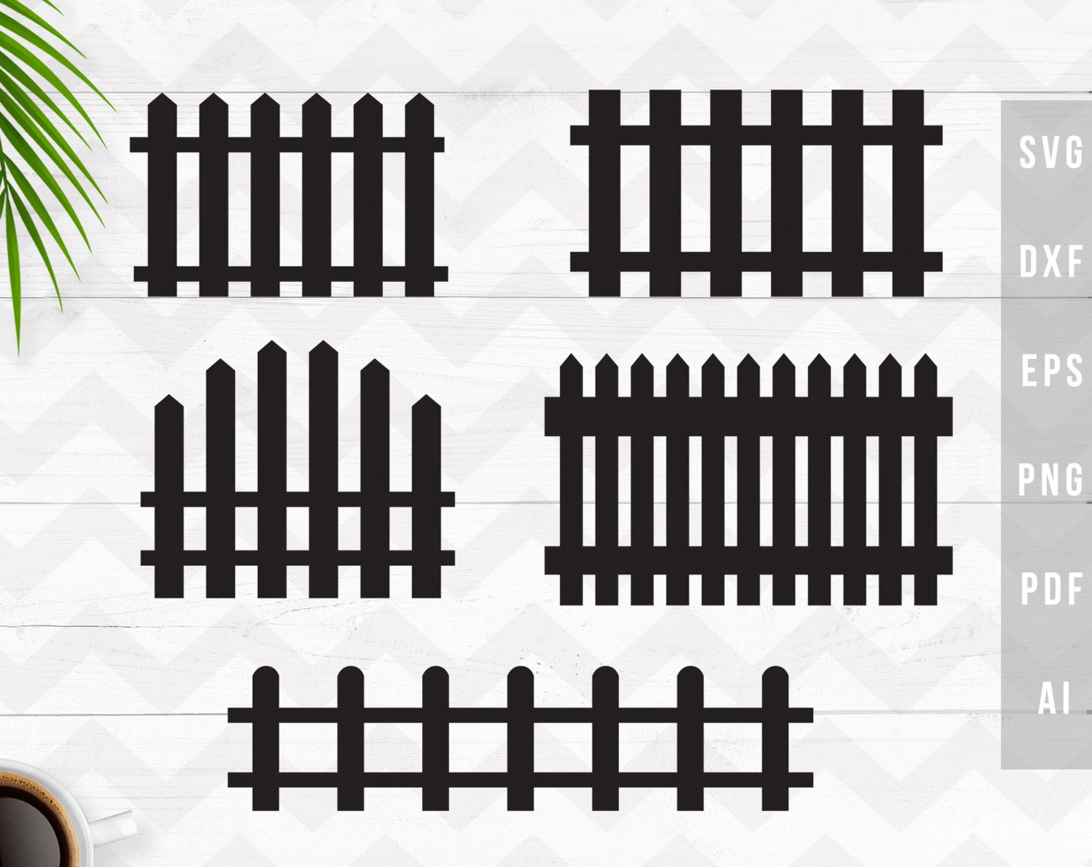 Fence SVG, Garden Fence Svg, Outdoor Fence Svg Clipart, Picket Fence ...