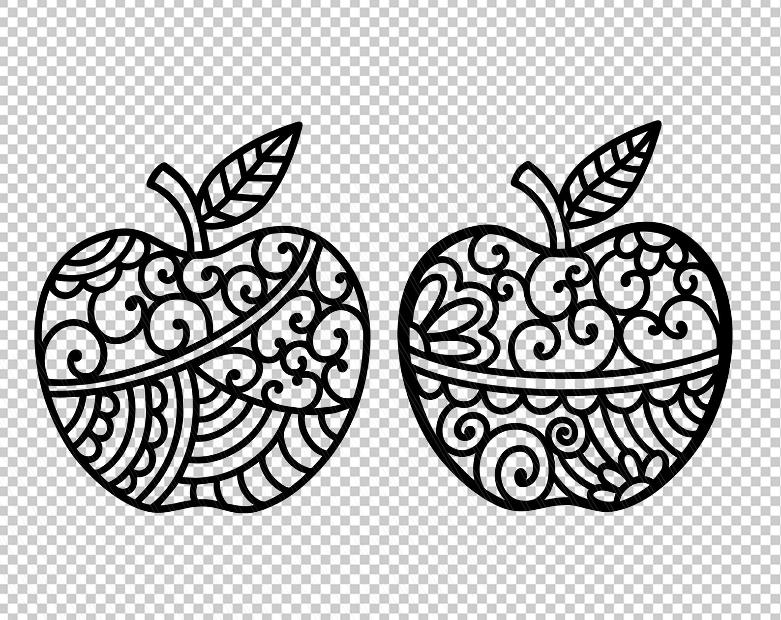Apple Svg Apple Mandala Svg Apple Clipartmandala Svg | Etsy