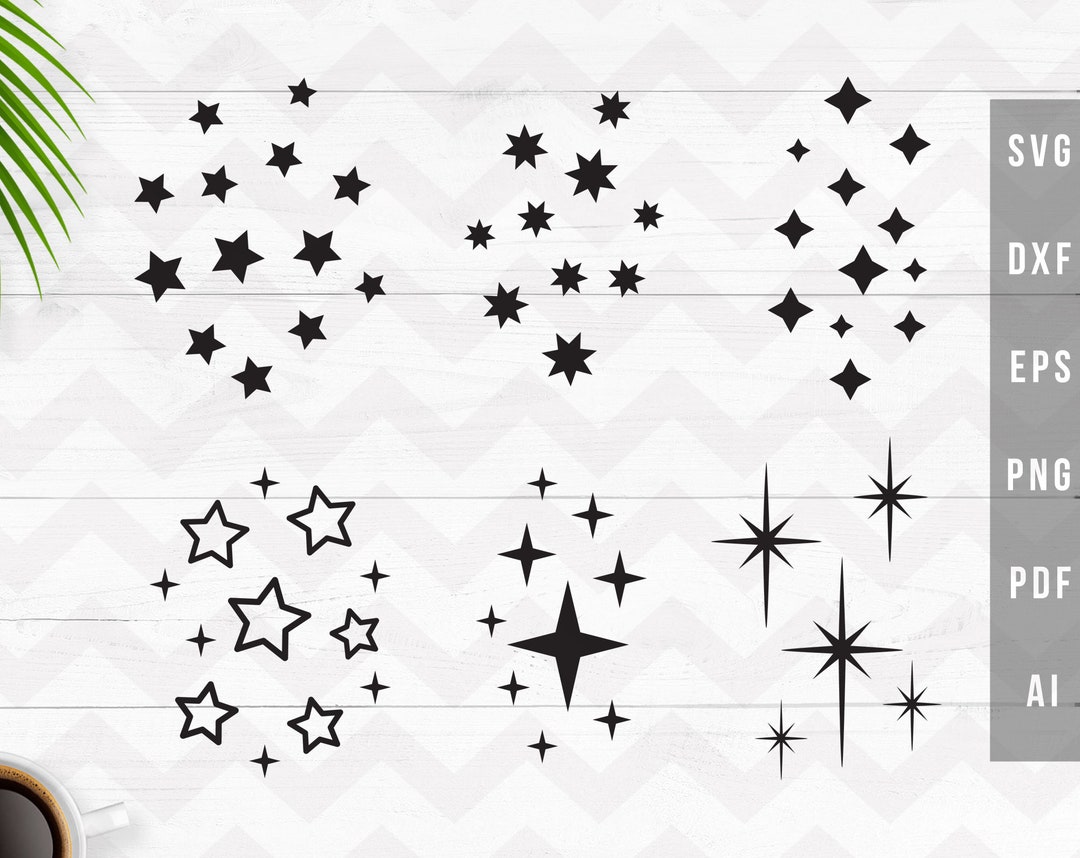 Stars Svg,sparkle Svg,stars Paper Cut Svg,star Cut Files,outer Space ...