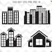 House Svg, Building Svg, City Skyline Svg, Home , Buildings Clipart ...