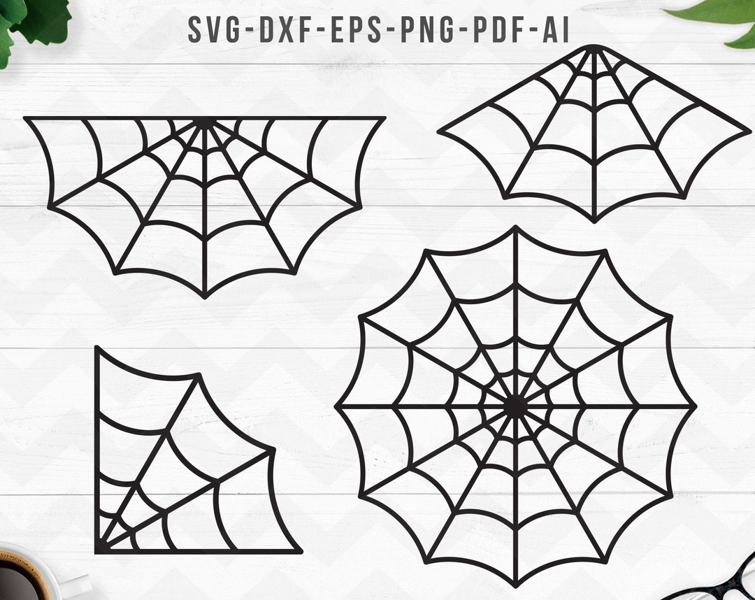 Spider Web Svg, Spider Web Cut Files, Halloween SVG, Corner Spider Web ...
