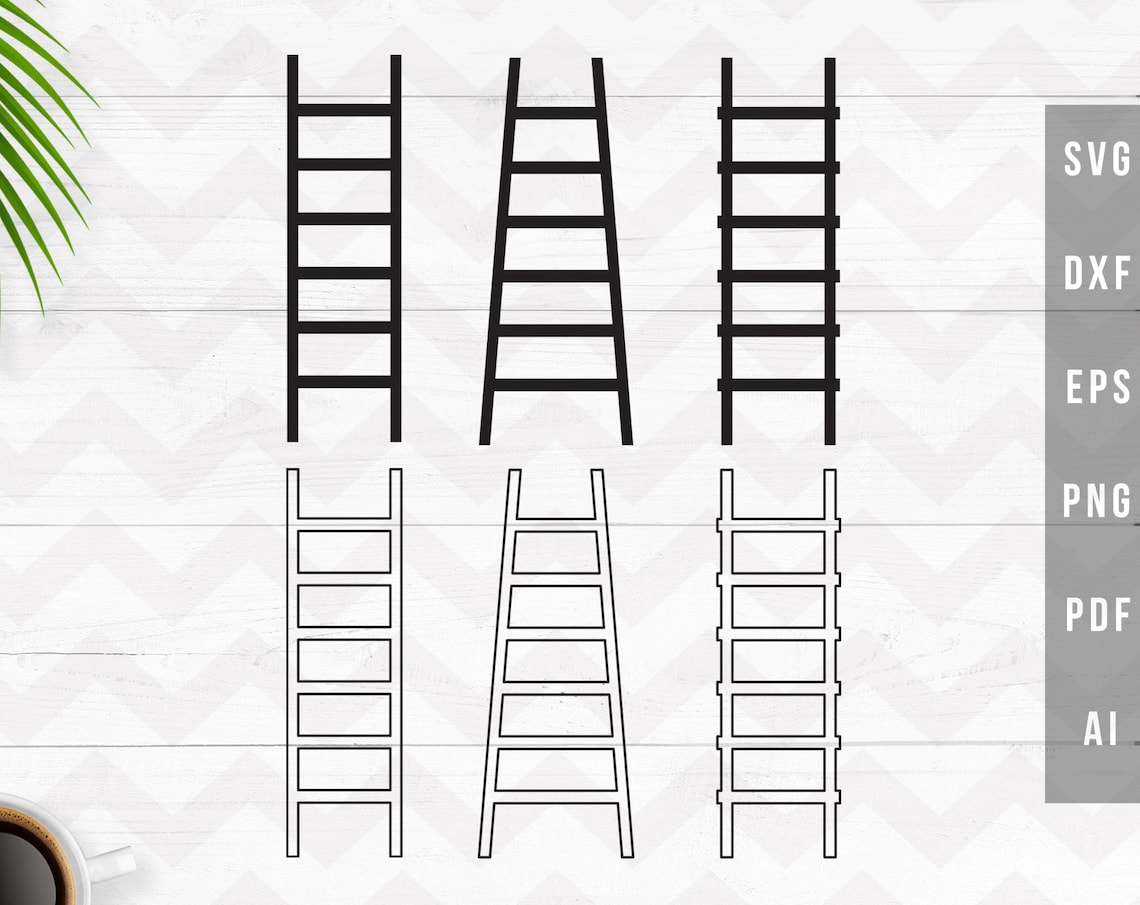 Ladder Svg Ladder Vector Step Ladder Svg Ladder Clipart - Etsy