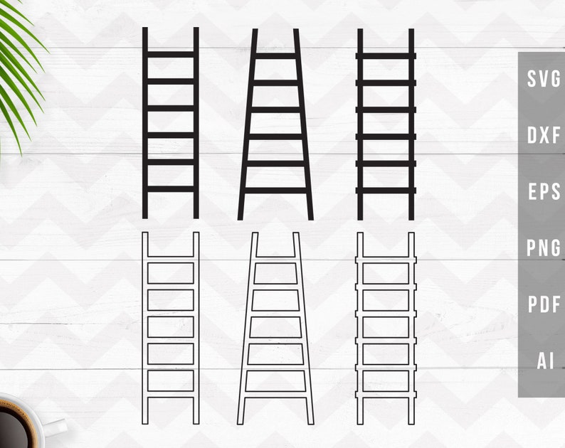 Ladder Svg Ladder Vector Step Ladder Svg Ladder Clipart - Etsy