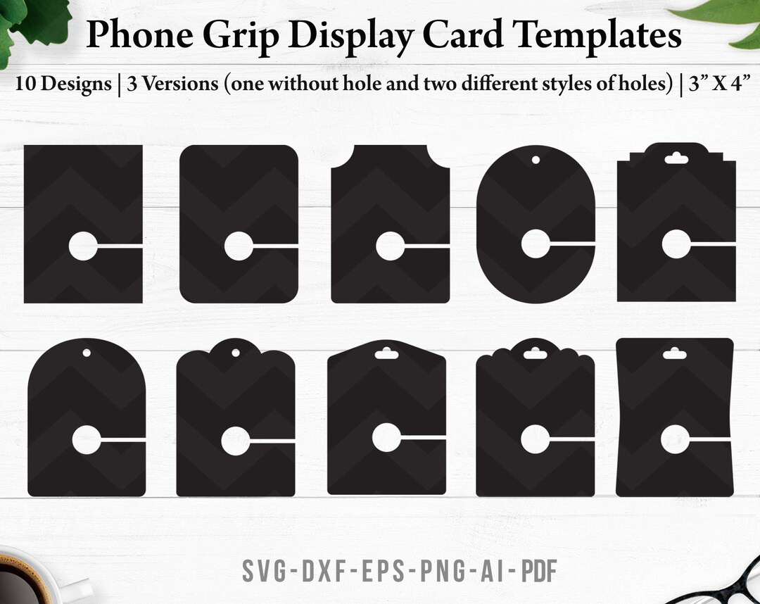 Phone Grip Display Card Svg, Phone Grip Card Template,phone Grip ...