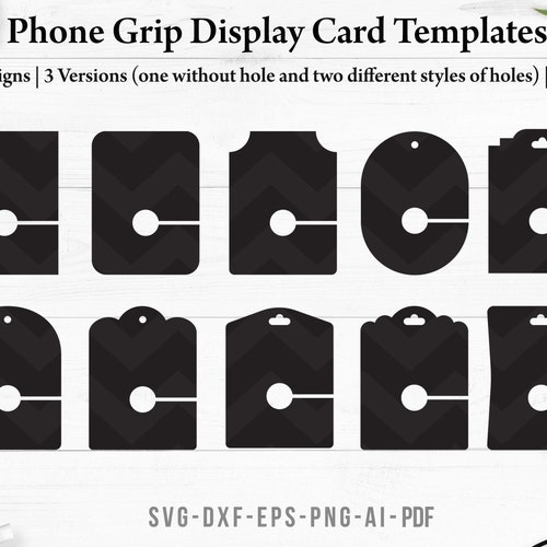 Phone Grip Display Card Phone Grip Card Template SVG DXF - Etsy