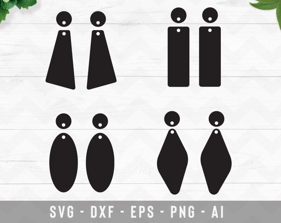 Earrings Svg Earrings Template Svg Modern Earrings Template - Etsy