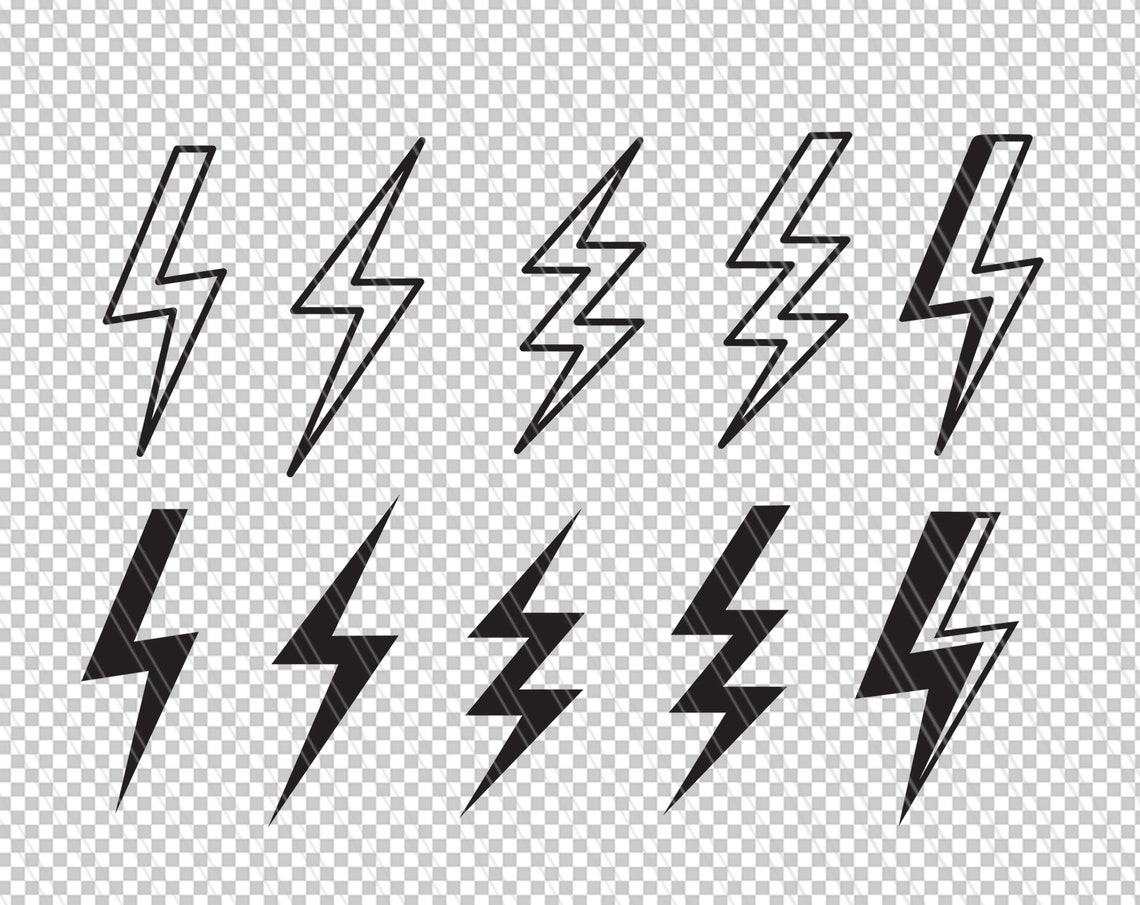 Lightning Svg Thunder Svg Lightning Bolt Svg Lightning - Etsy
