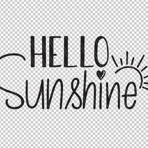 Hello Sunshine Svg, Beach Svg, Summer Svg, Sunshine Clipart, Printable ...