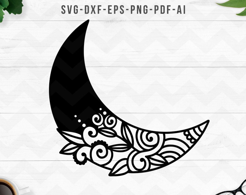 Moon Svg, Moon Mandala Svg, Moon Clipart, Mandala Svg, Cricut ...