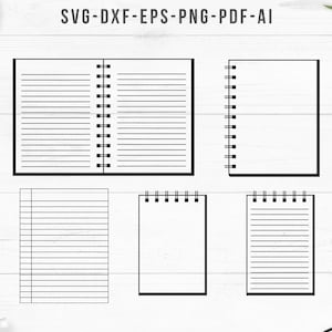 Notebook Paper Svg, Notebook Sheet Svg Cutting Files, School Svg ...