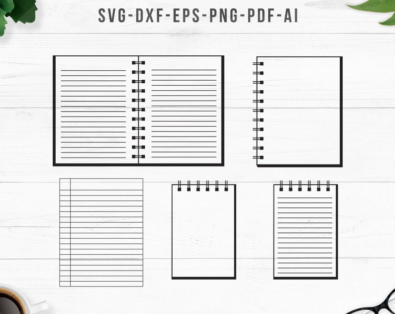 Notebook Paper Svg Notebook Sheet Svg Cutting Files School - Etsy
