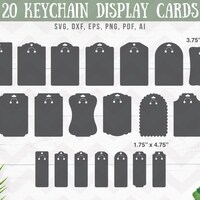Keychain Display Card Template: DIY Card Holder (digital Download) - Etsy