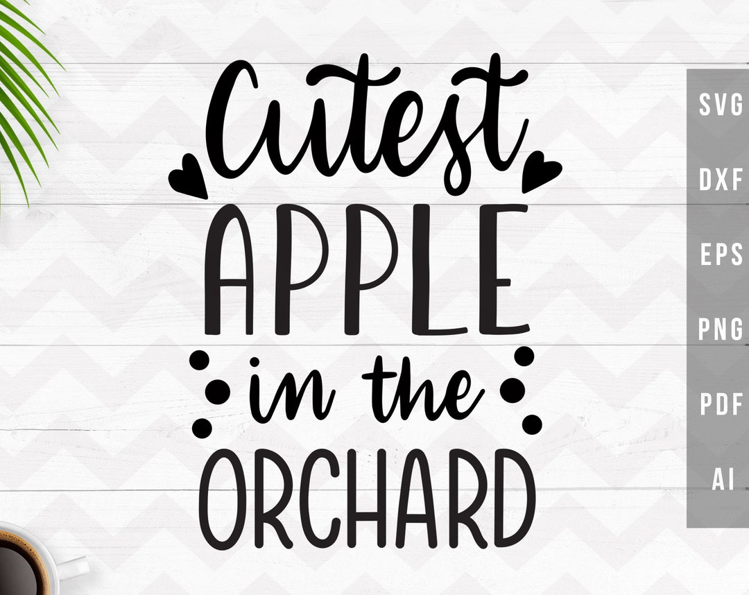 Cutest Apple in the Orchard Svg Baby Svg Fall Svg Fall - Etsy