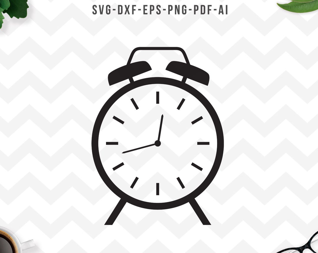 Alarm Clock SVG, Alarm Clock Clipart, Clock Svg, Time Svg, Cricut ...